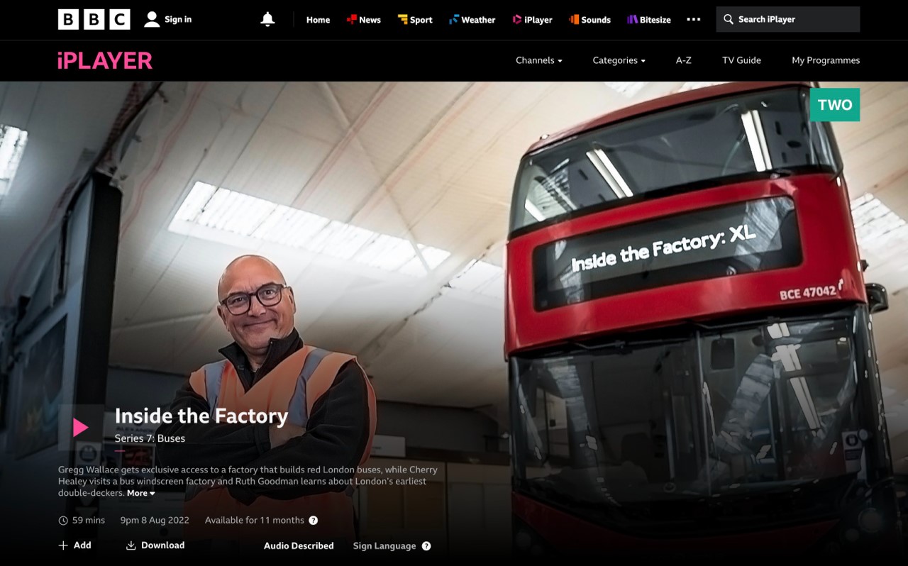 Inside The Factory XL on BBC iPLAYER - Tyneside Safety Glass